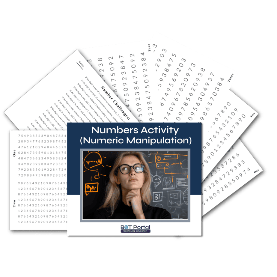 Number Activity Therapist Guided Numeric Manipulation 