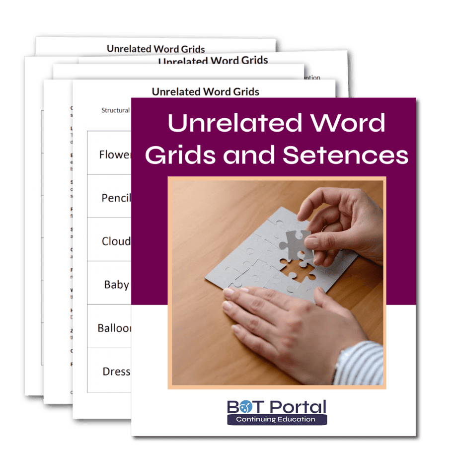 Unrelated Word Grids with Keyword Sentences Unrelated Word Grids with Keyword Sentences